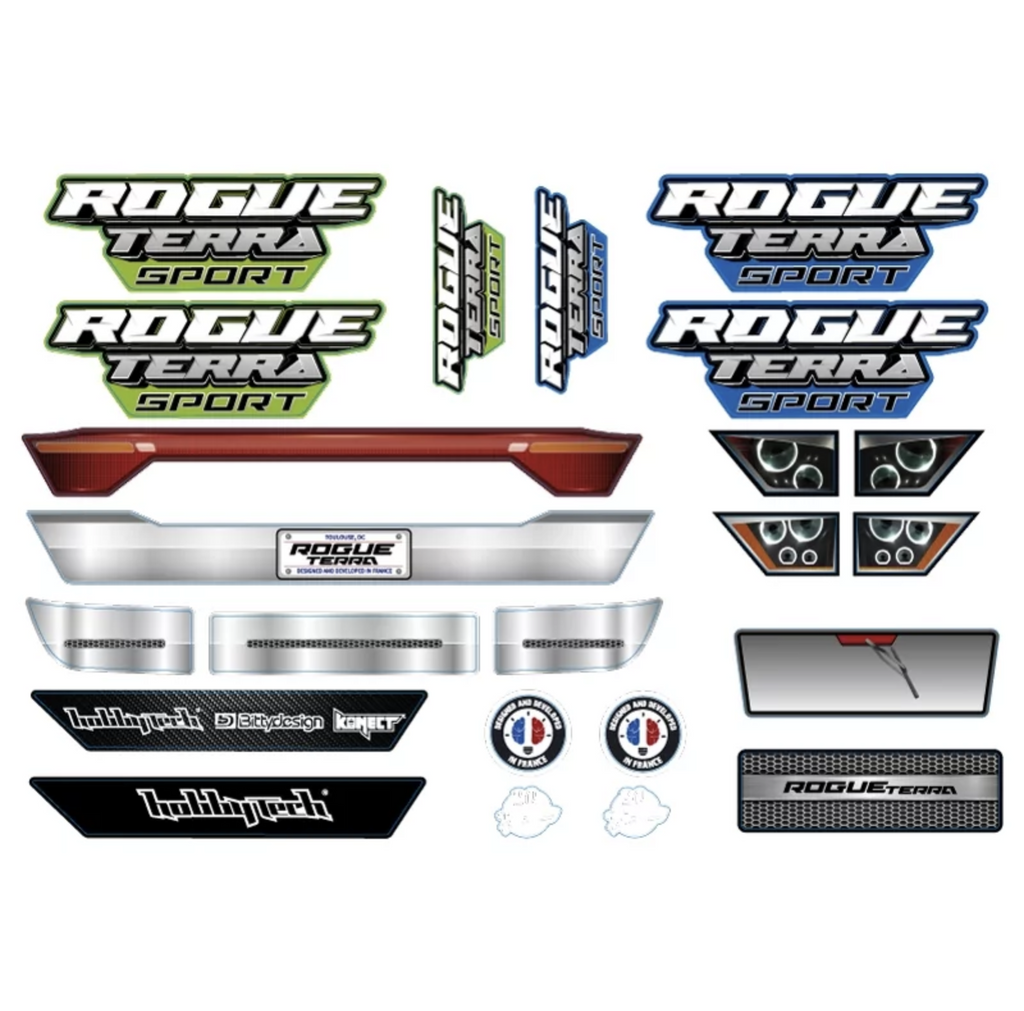 Planche stickers Rogue Terra Sport Bleu/vert - STICK-RGTSPO-B-G
