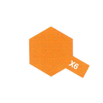 Peinture Acrylique Maquette X6 Orange brillant - Tamiya 81506